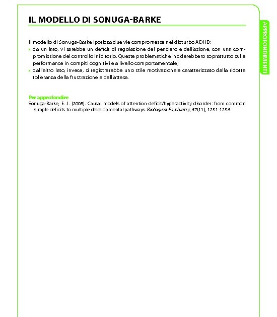 4. Il modello di Sonuga-Barke | Giunti Scuola