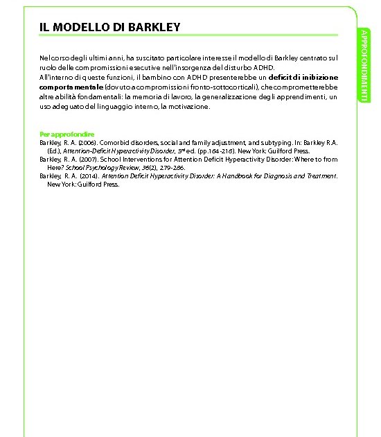 5. Il modello di Barkley | Giunti Scuola