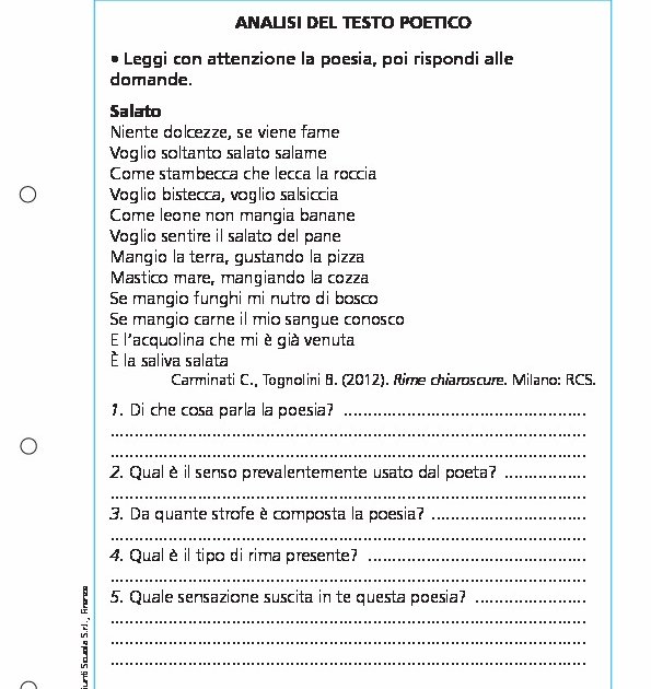 Analisi del testo poetico | Giunti Scuola