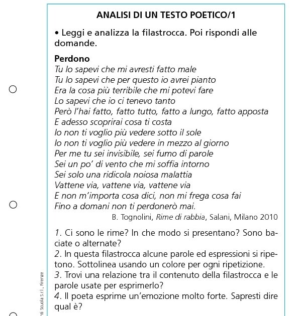 Analisi di un testo poetico/1 | Giunti Scuola