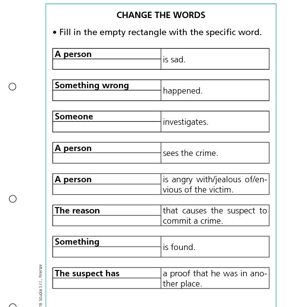 Change the words | Giunti Scuola