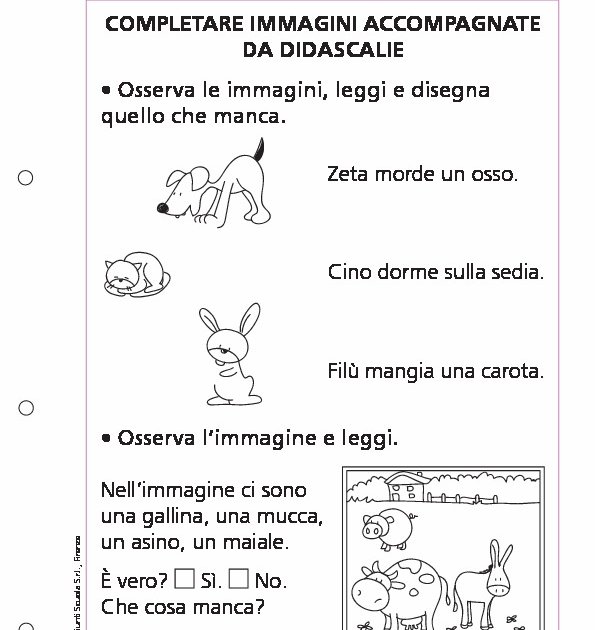 Completare immagini accompagnate da didascalie | Giunti Scuola
