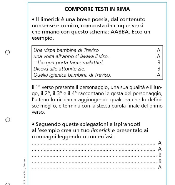Comporre testi in rima | Giunti Scuola