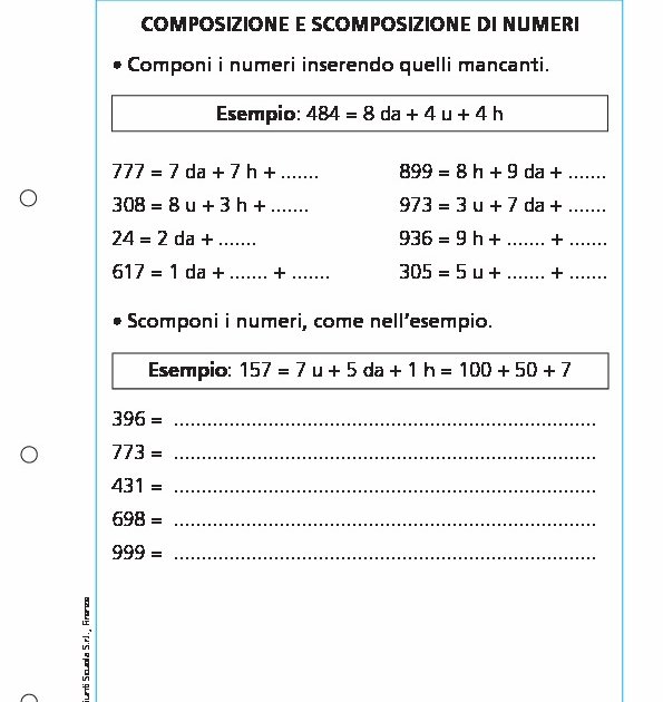 Composizione e scomposizione di numeri | Giunti Scuola