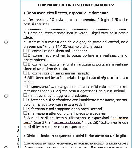Comprendere un testo informativo/2 | Giunti Scuola