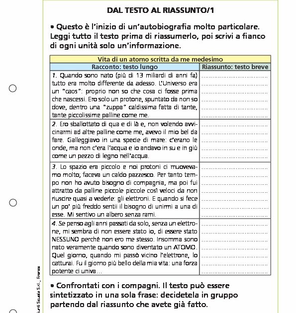 Dal testo al riassunto/1 | Giunti Scuola