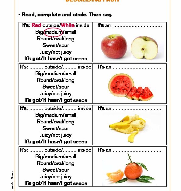 Describing fruit | Giunti Scuola
