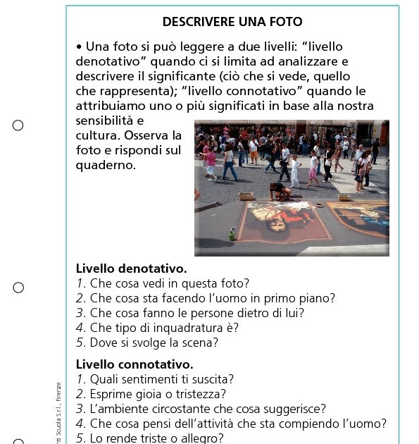 Descrivere una foto | Giunti Scuola
