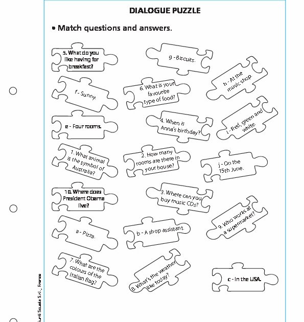 Dialogue puzzle | Giunti Scuola