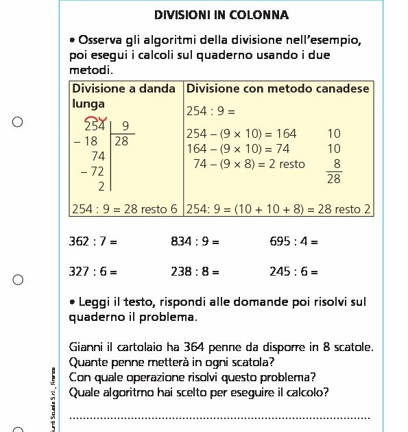 Divisioni in colonna | Giunti Scuola