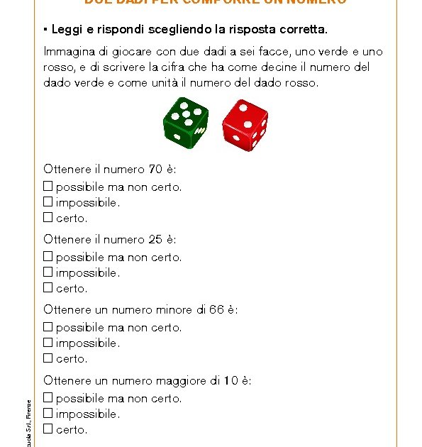 Due dadi per comporre un numero | Giunti Scuola