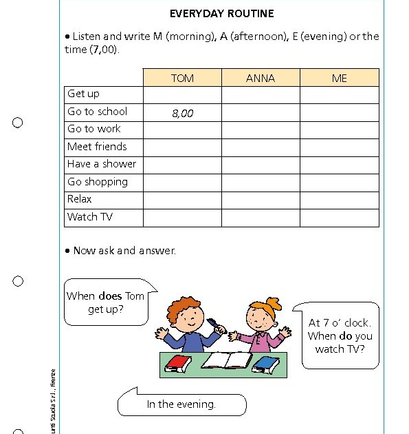 Everyday routine | Giunti Scuola