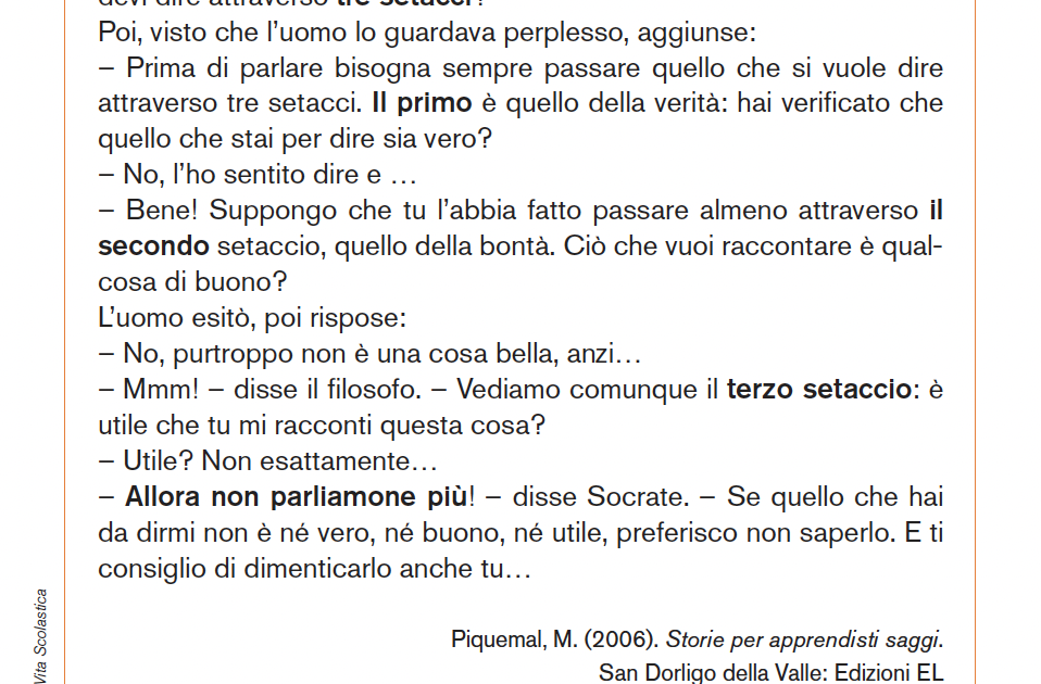 I tre setacci: il racconto originale | Giunti Scuola