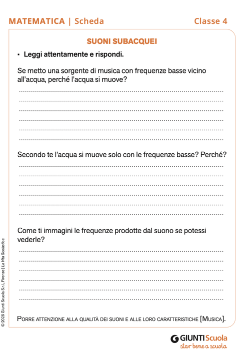 Suoni subacquei | Giunti Scuola