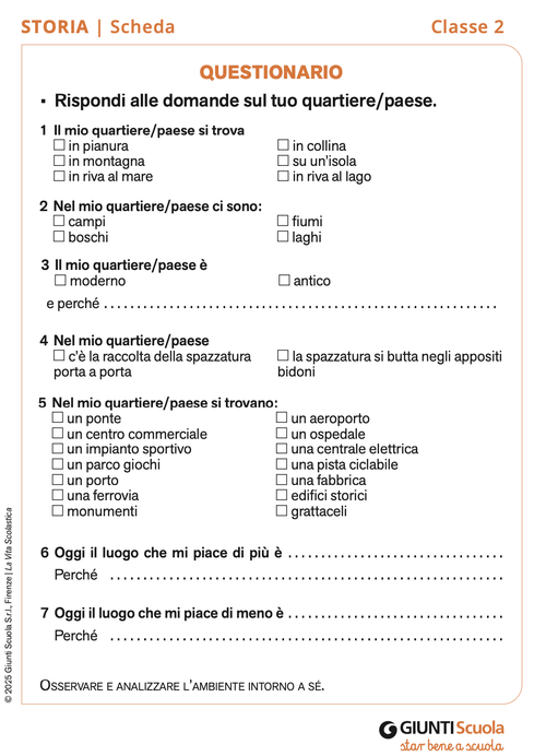 Questionario | Giunti Scuola
