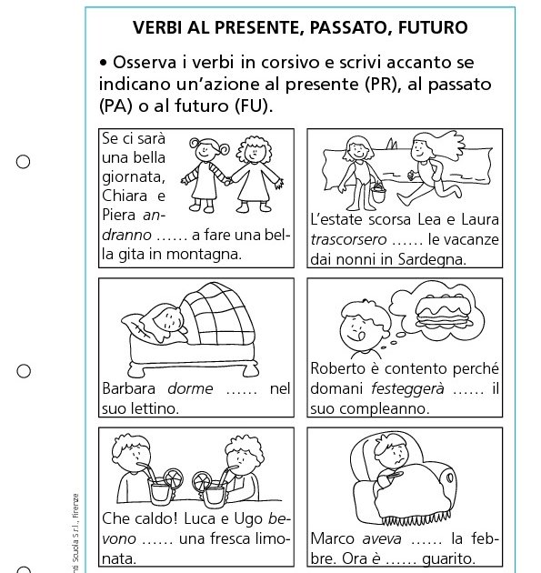 Verbi Al Presente Passato Futuro Verbi Al Presente Passato Futuro Giunti Scuola