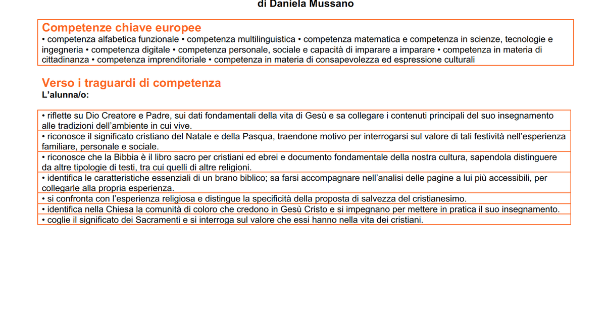 Progettazione didattica di IRC (2021-2022) - PDF - Progettazione ... Progettazione didattica di IRC (2021-2022) - PDF - Progettazione ...