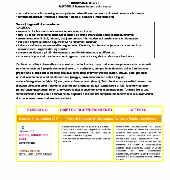 Progettazione annuale: Scienze, classe 2 (Doc) - Progettazione annuale ... Progettazione annuale: Scienze, classe 2 (Doc) - Progettazione annuale ...
