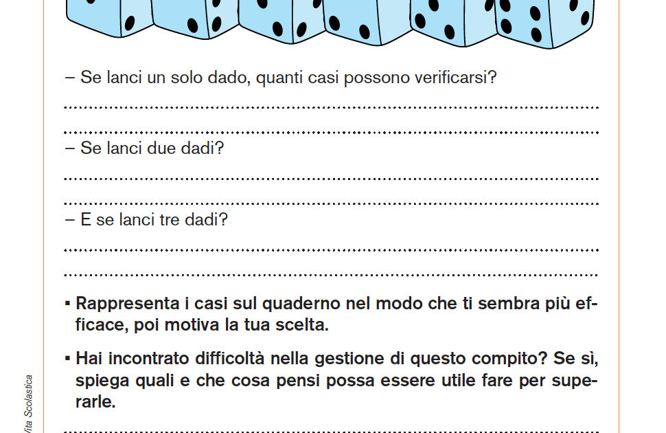 Il lancio di dadi | Giunti Scuola Il lancio di dadi | Giunti Scuola