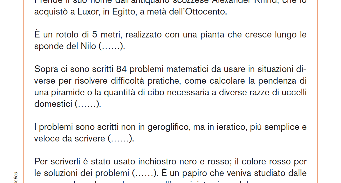 Scopriamo il papiro di Rhind | Giunti Scuola