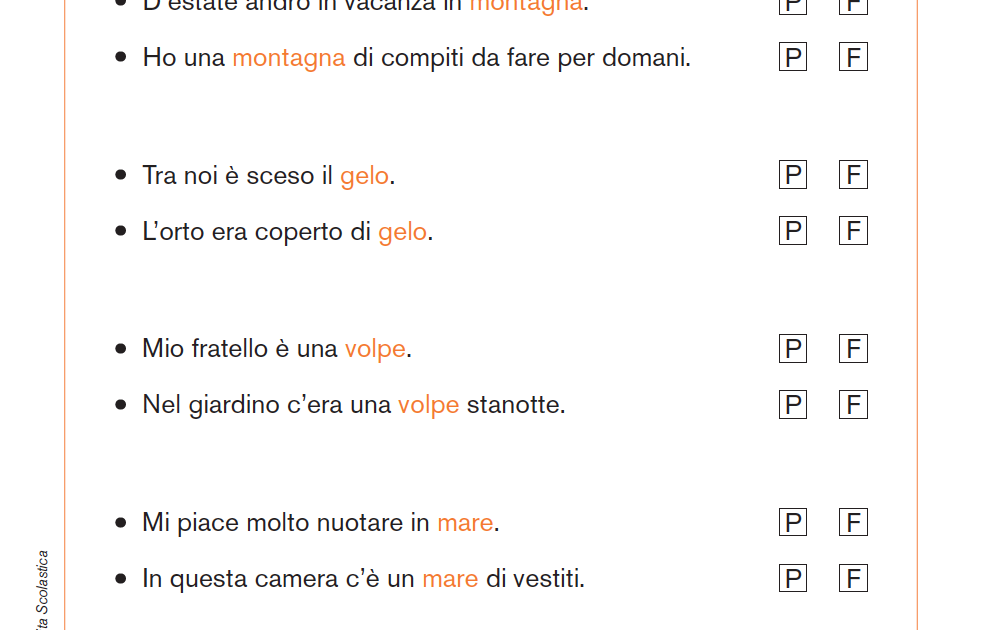 Distingui i significati | Giunti Scuola