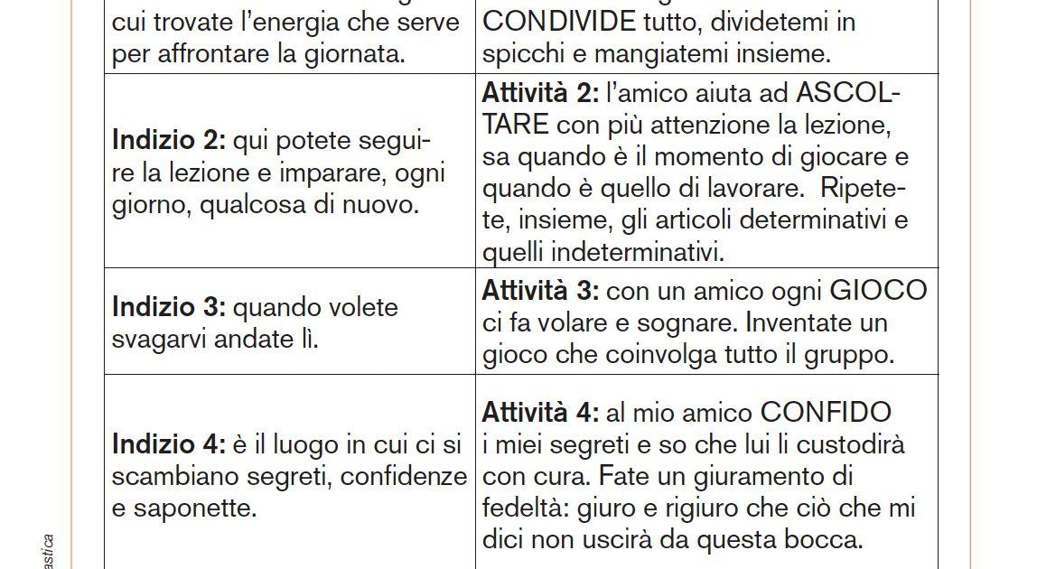 Caccia al tesoro dell'amicizia | Giunti Scuola