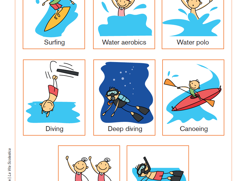 Flashcards: Water sports | Giunti Scuola