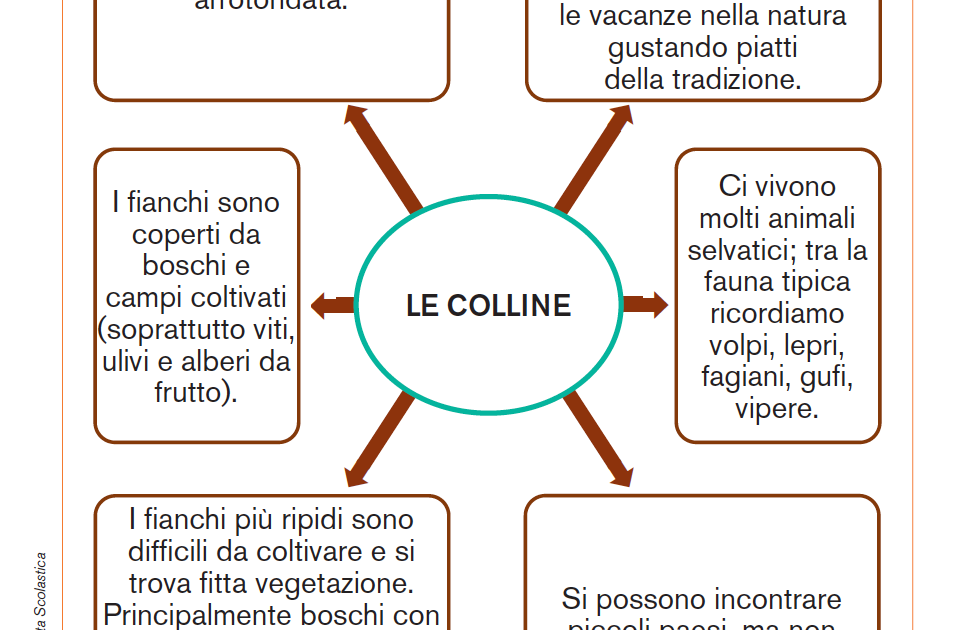 Mappa concettuale della collina | Giunti Scuola