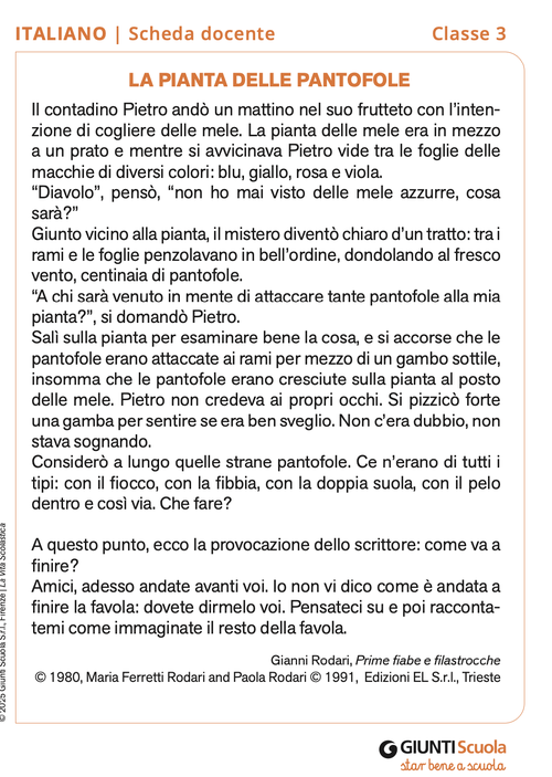La pianta delle pantofole | Giunti Scuola