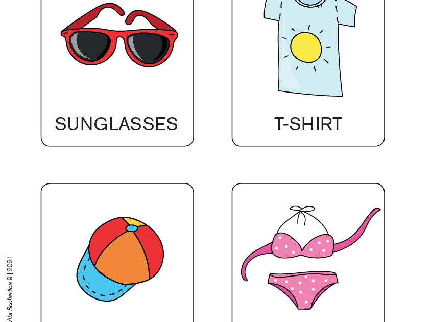 Flashcards: Summer clothes | Giunti Scuola