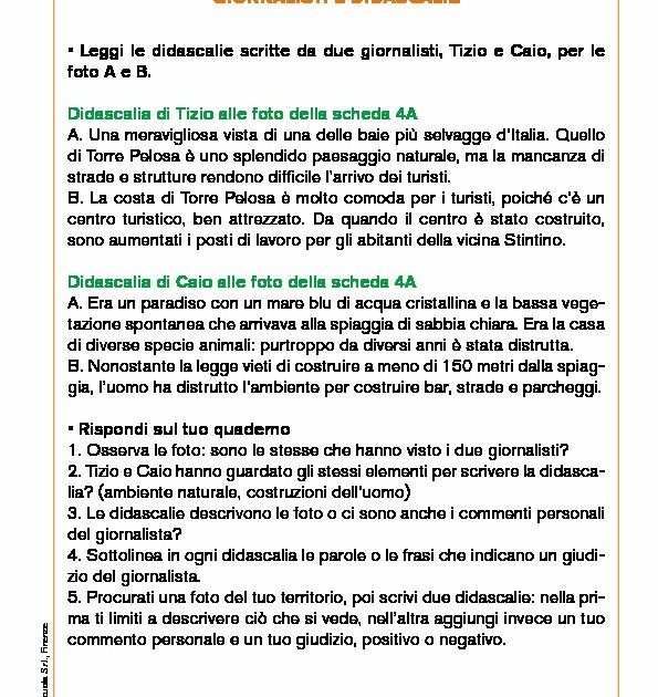 Giornalisti e didascalie | Giunti Scuola