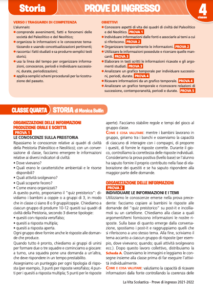 Guida alle prove di ingresso | Storia 4 | Giunti Scuola Guida alle prove di ingresso | Storia 4 | Giunti Scuola