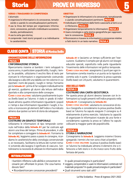 Guida alle prove di ingresso | Storia 5 | Giunti Scuola Guida alle prove di ingresso | Storia 5 | Giunti Scuola