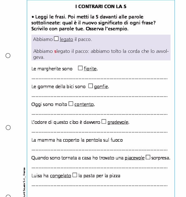 I contrari con la S | Giunti Scuola