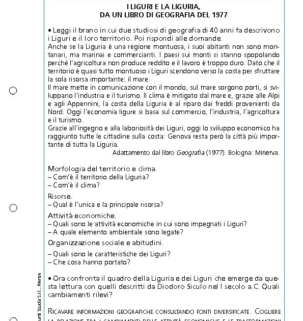I liguri e la Liguria, da un libro di geografia del 1977 | Giunti Scuola