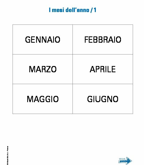 I mesi dell'anno | Giunti Scuola