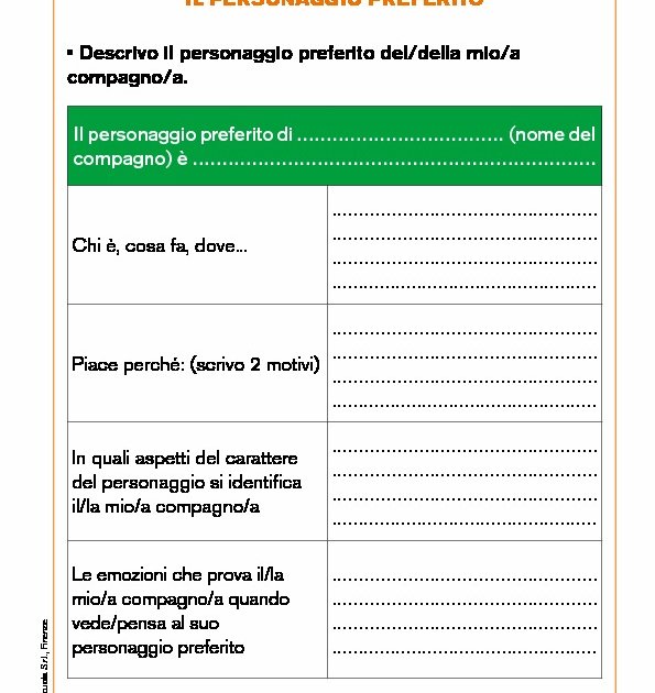 Il personaggio preferito | Giunti Scuola