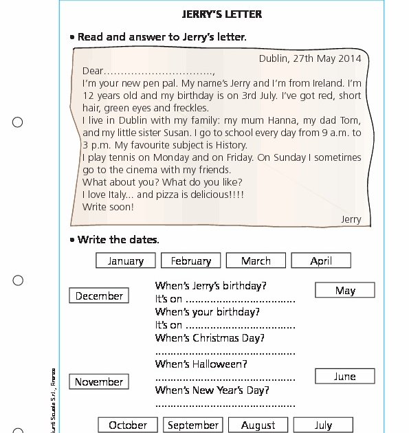 Jerry's letter | Giunti Scuola