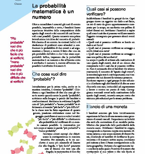 La probabilità matematica è un numero | Giunti Scuola