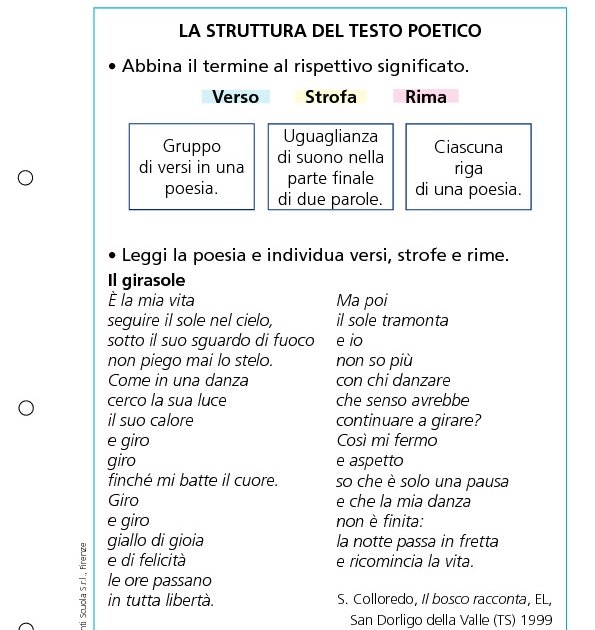 La struttura del testo poetico | Giunti Scuola