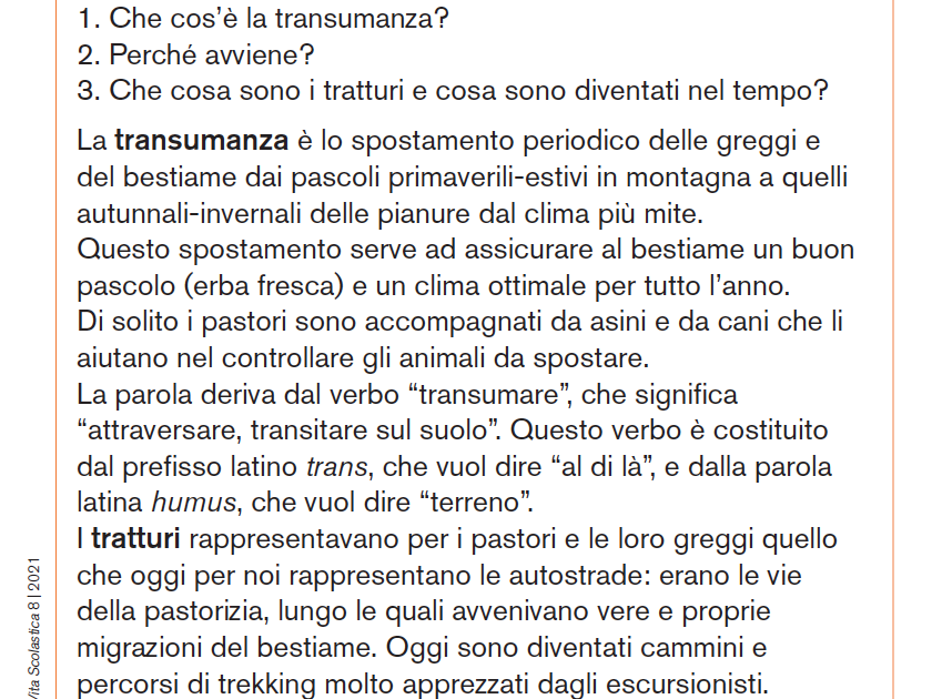 La transumanza | Giunti Scuola