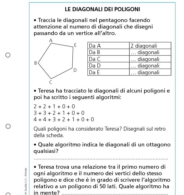 Le diagonali dei poligoni | Giunti Scuola