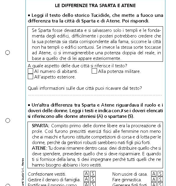 Le differenze tra Sparta e Atene | Giunti Scuola Le differenze tra Sparta e Atene | Giunti Scuola