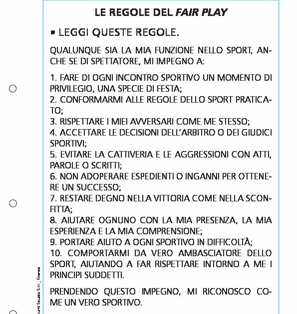Le regole del fair play | Giunti Scuola Le regole del fair play | Giunti Scuola