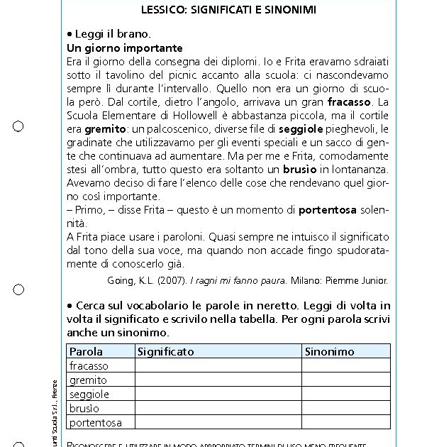 Lessico: significati e sinonimi | Giunti Scuola