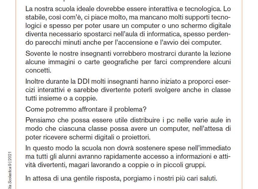 Lettera alla Dirigente | Giunti Scuola Lettera alla Dirigente | Giunti Scuola