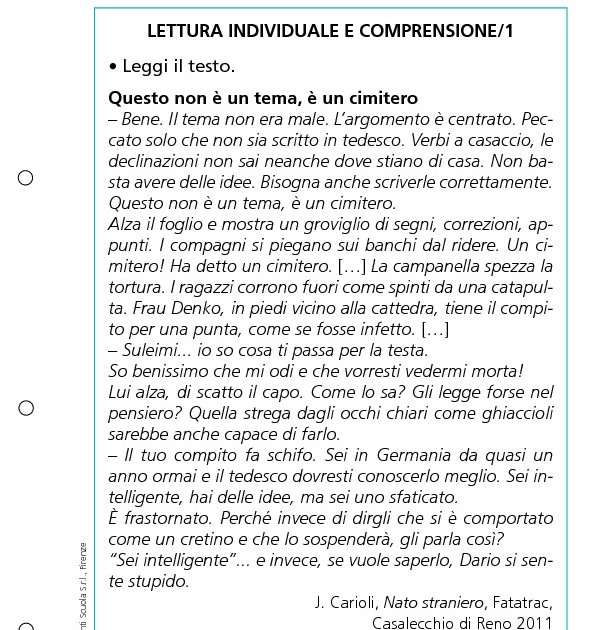 Lettura individuale e comprensione/1 | Giunti Scuola