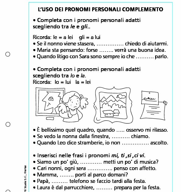 L'uso dei pronomi personali complemento | Giunti Scuola