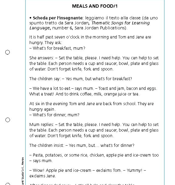 Meals and food/1 | Giunti Scuola
