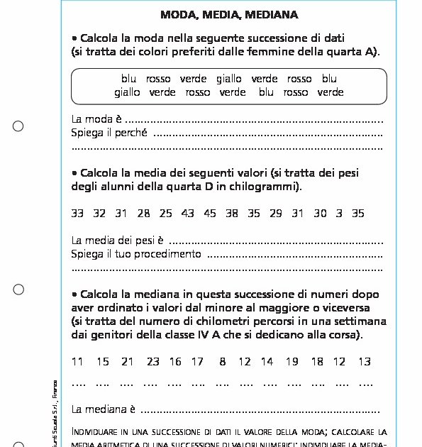 Moda, mediana, moda | Giunti Scuola